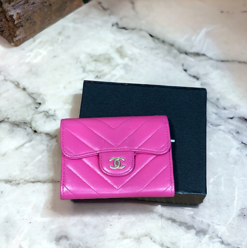 Hot Pink CHANEL Front Snap Wallet | Bag Brats