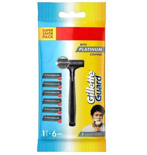 Gillette Guard Manual Shaving Razor Blades - 6 Cartridges..