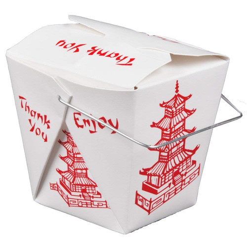 Fold-Pak 16WHPAGODM 16 oz. Pagoda Chinese / Asian Paper Take-Out ...