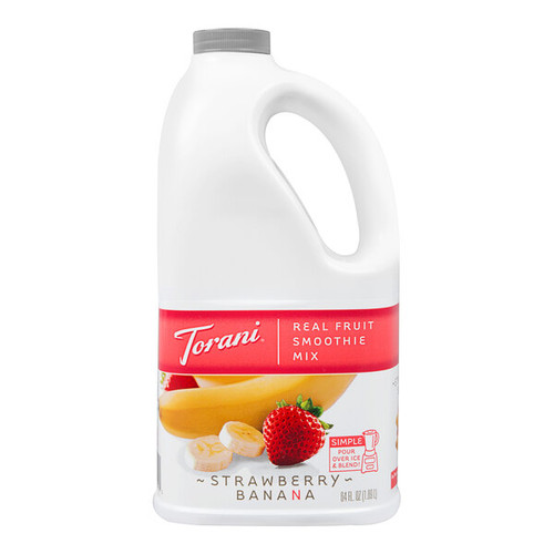 Torani Real Fruit Smoothie Mix STRAWBERRY-BANANA 64oz (2 Pack) " | Awlsite