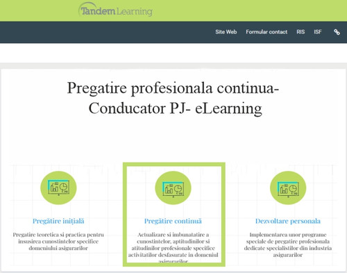 Pregatire profesionala continua- Conducator PJ – eLearning | Tandem ...