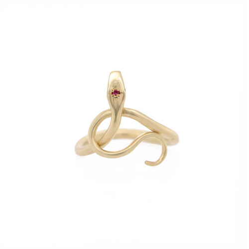 gold and ruby serpent ring | Maxs Jewelry