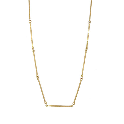 yellow gold 'stick' chain necklace | Maxs Jewelry