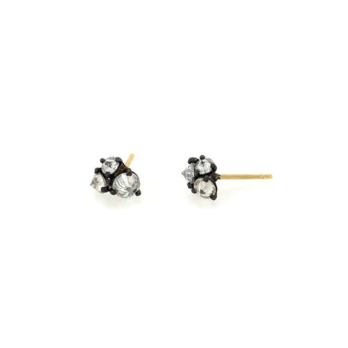 triple inverted diamond stud earrings | Maxs Jewelry