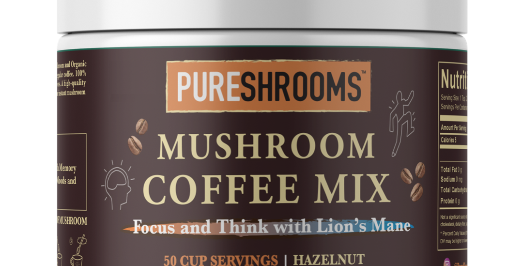 Focus & Think with Lion's Mane - Hazelnut | PureShrooms Inc.