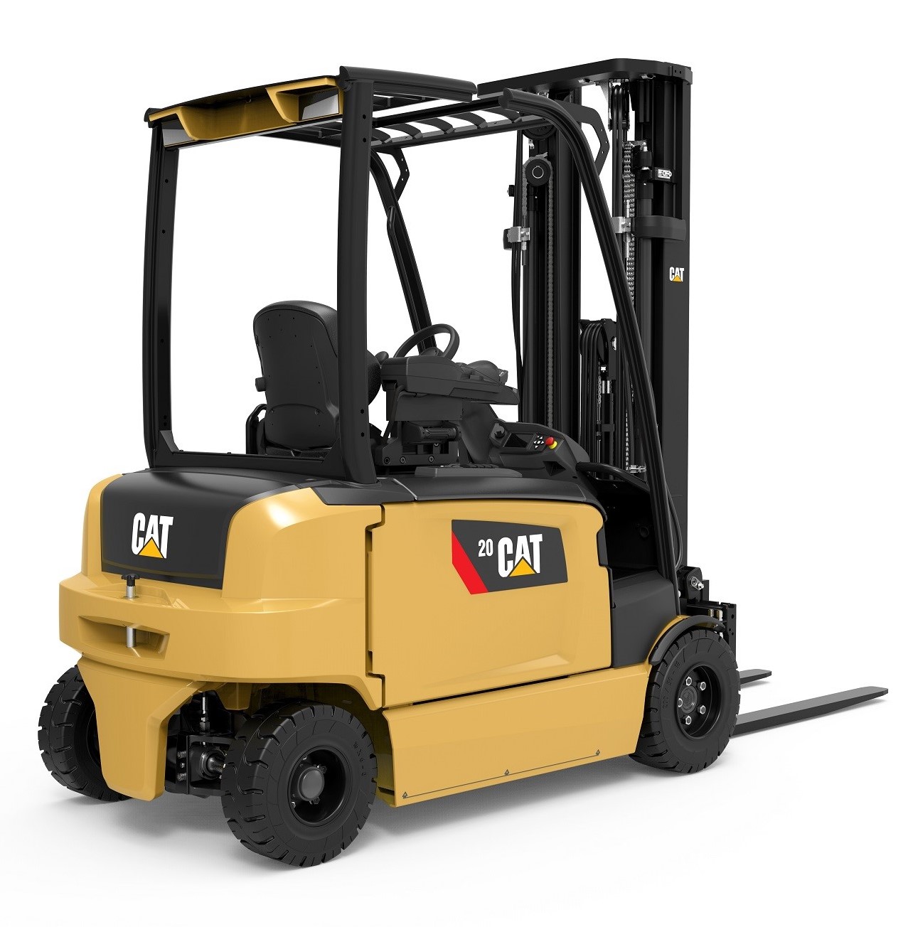 Chariots élévateurs Electriques Cat | 48V | 4 roues | 1,6 à 2 tonnes