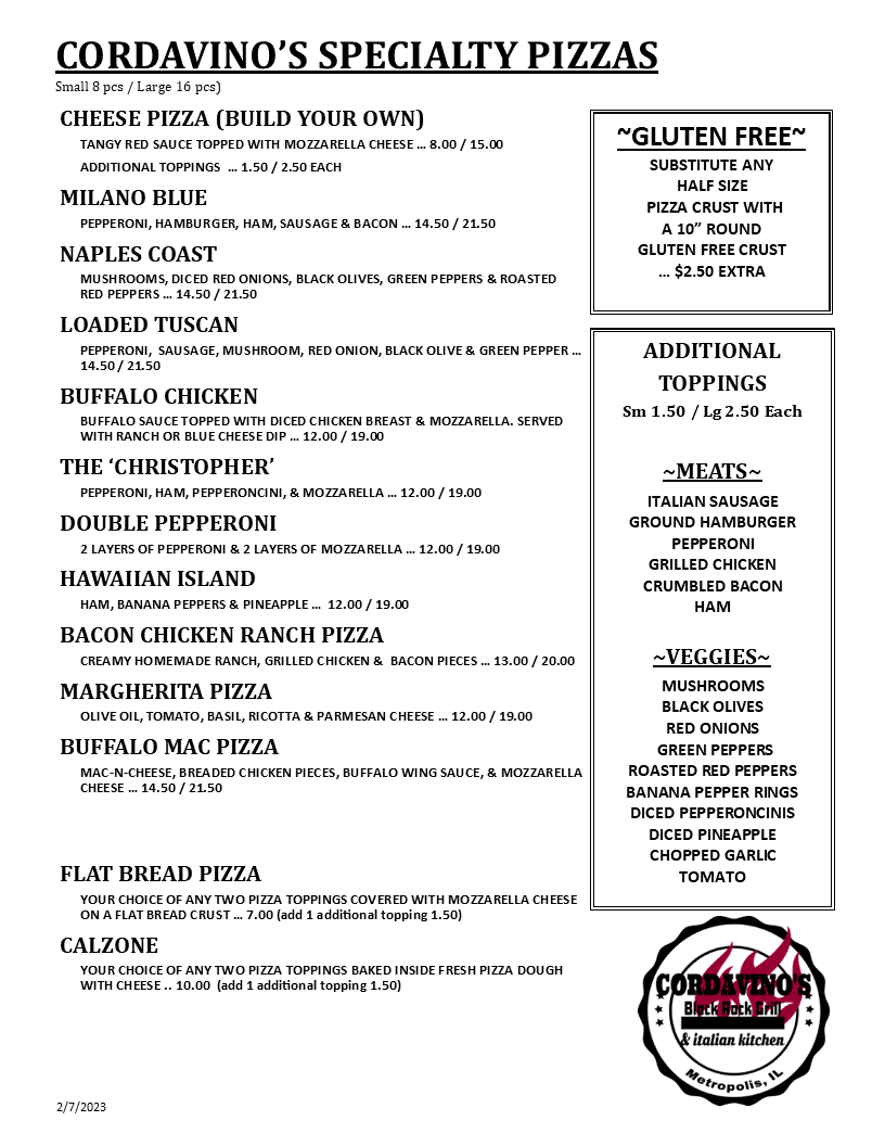 Reg Menu | cordavinos
