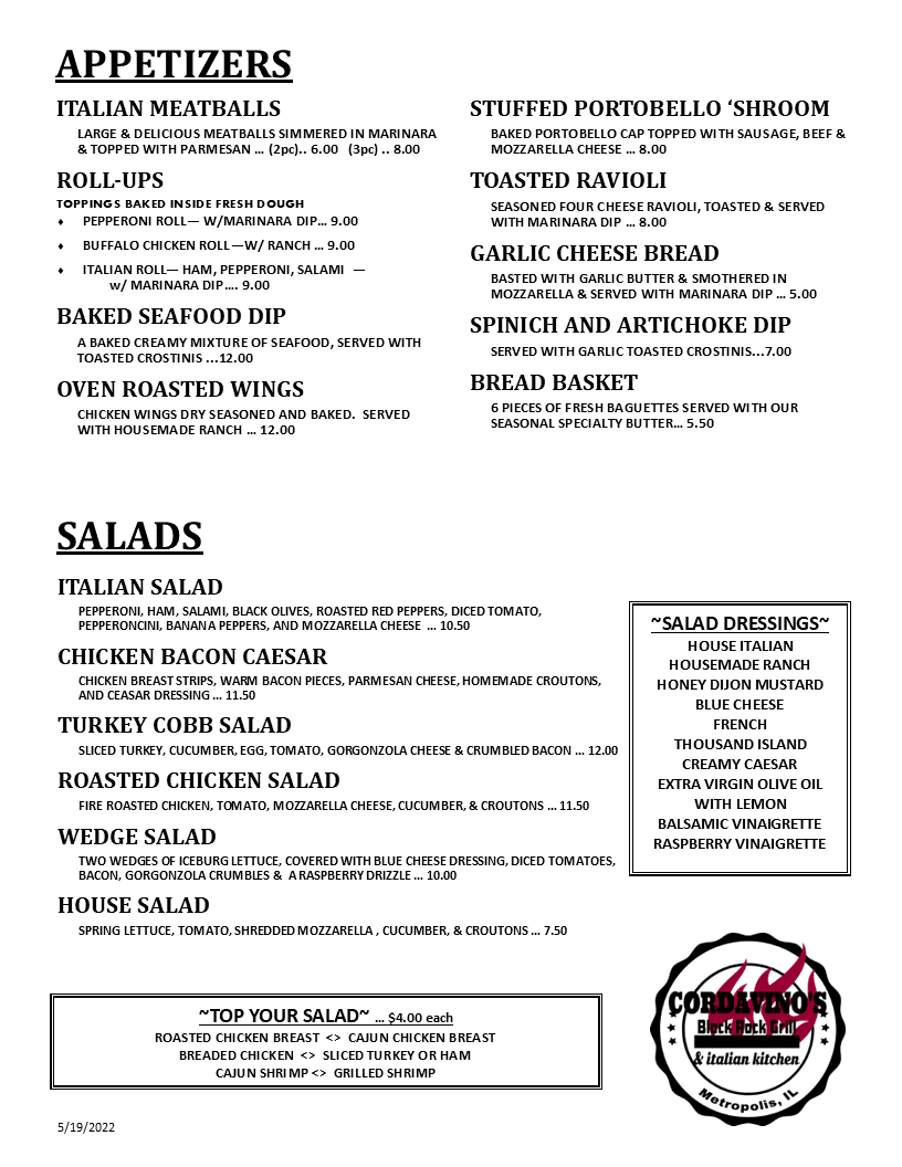 Reg Menu | cordavinos