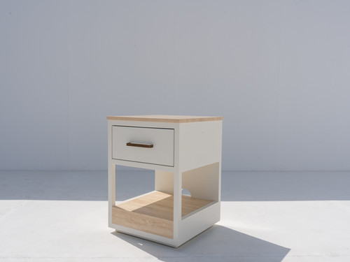 Riviera Travertine Bedside Table | Adams Furniture