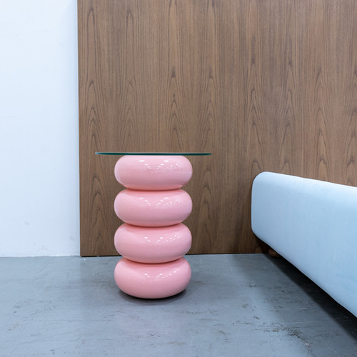 Turned Glasstop Bedside Table | Adams Furniture