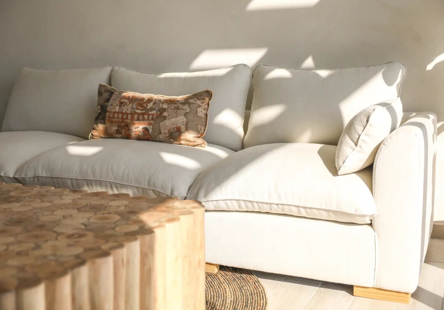 Etina Linen & Feather Sofa | Adams Furniture