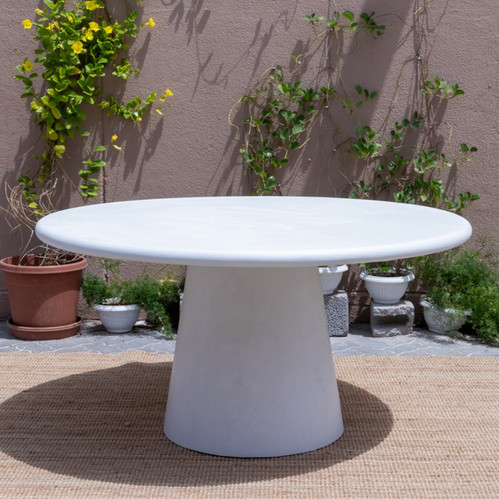 Round Micro Concrete Dining Table | Adams Furniture