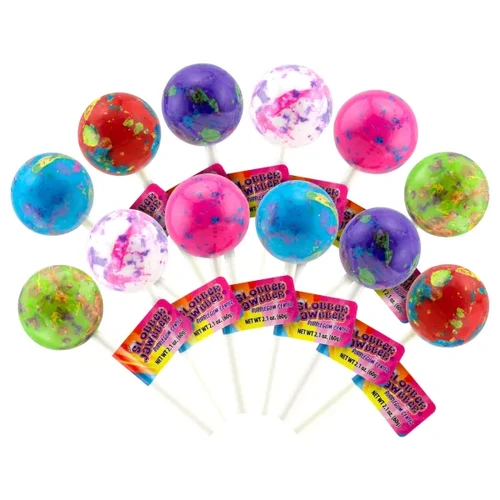 2 ounce (1.75") Slobber Jawbber Jawbreaker on a stick | EVN
