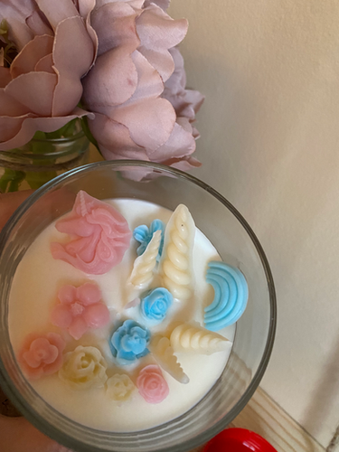 Unicorn candle + toppings | The Final Touch