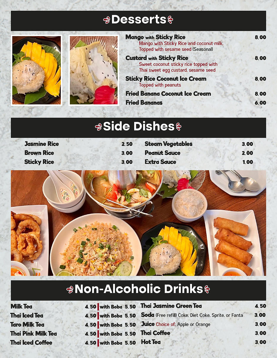 Lunch Menu | Pad Thai Cafe