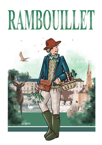 Rambouillet - affiche, carte | ac-larroque.com