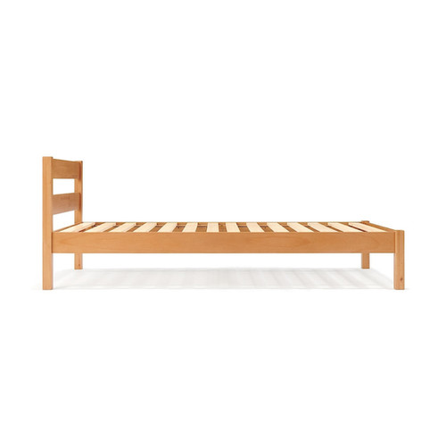 Rubberwood Veneer Bed Double | MUJI Philippines