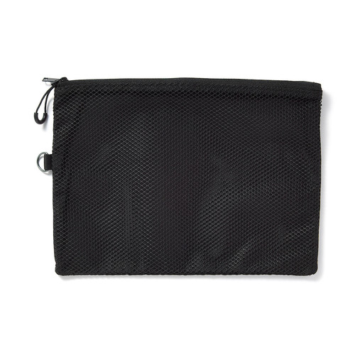 Polyester Two-Zipper Case -Black | MUJI Philippines