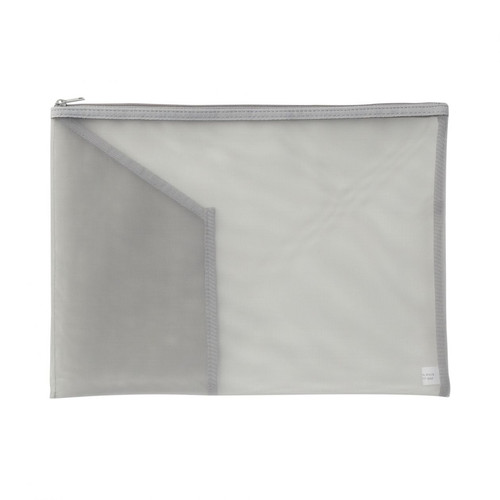 Nylon Mesh Pouch with Pocket - A4 | MUJI Philippines
