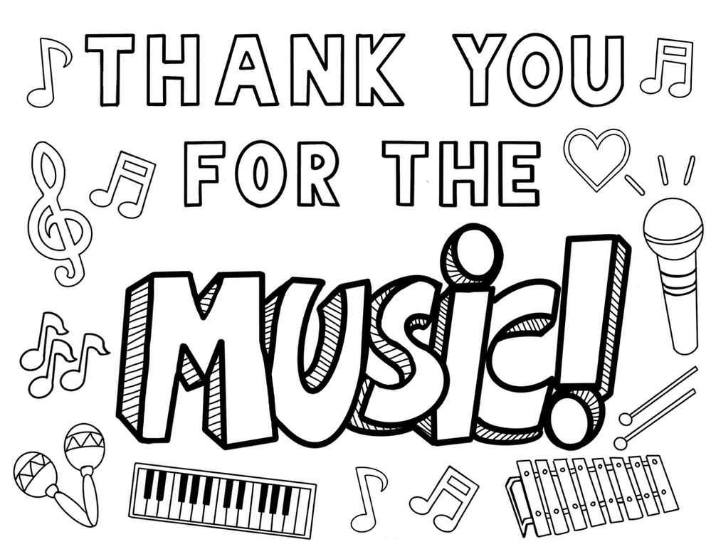 Thank You for the Music: Coloring Sheet