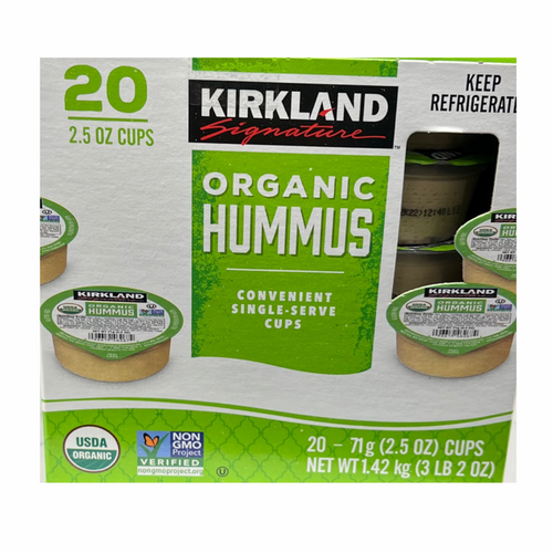 Kirkland Signature Organic Hummus Single Serve Cups, 20 x 2.5 oz ...