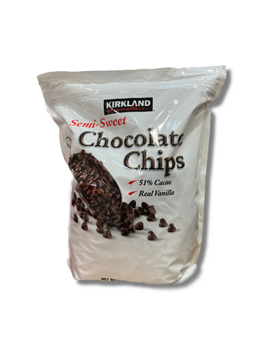 Kirkland Signature Semi-Sweet Chocolate Chips 51% Cacao, 4.5 lbs ...