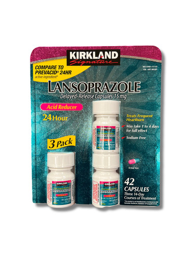 Kirkland Signature Lansoprazole 15 mg Capsules, 42 count | Slopeside