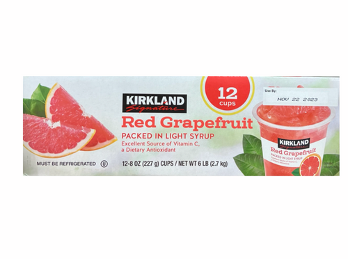 Kirkland Signature Red Grapefruit Cups, 12 x 8 oz | Slopeside