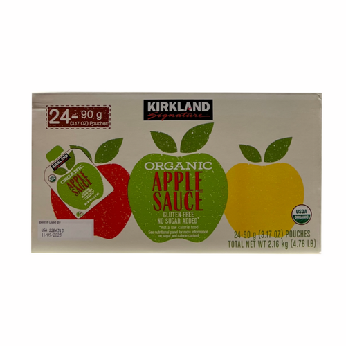 Kirkland Signature Organic Applesauce Pouch 24 x 3.17 oz | Slopeside