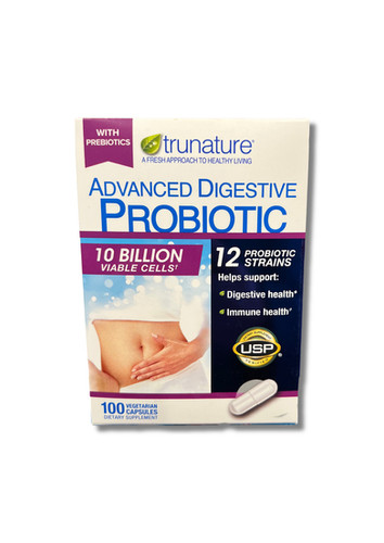 Trunature Advanced Digestive Probiotic Capsules, 100 count | Slopeside
