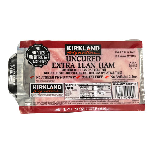 Kirkland Signature Extra Lean Sliced Ham, 3 lbs | Slopeside