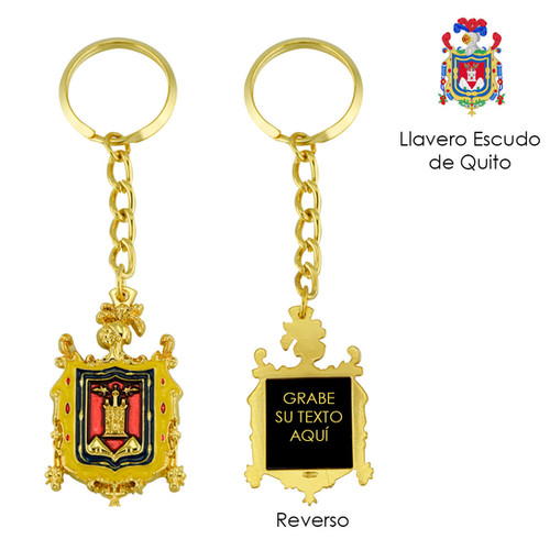Llavero Metálico Escudo de Quito | Trofeos Castro