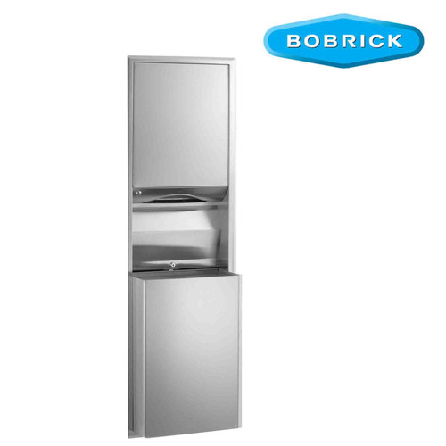 Bobrick B-3944 Recessed Paper Towel Dispenser and Waste Receptacle ...