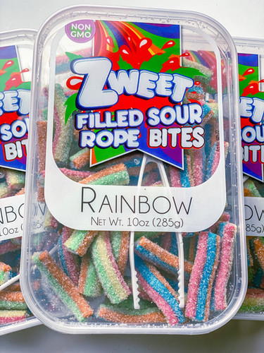 Zweet Filled Sour Rope Bites Rainbow | Crave Box & Board