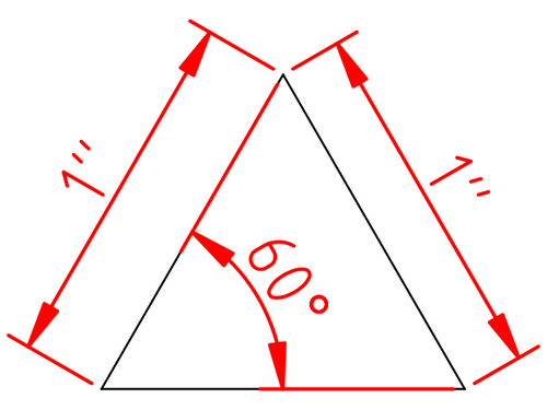 1 inch English paper piecing - Equilateral Triangle | kraft-daze