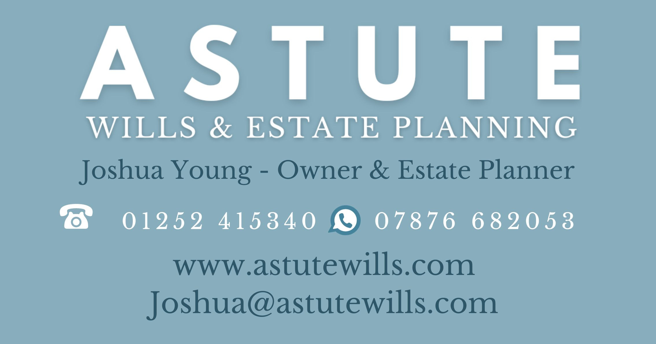 Farnborough Will Writing service. Astute Wills & Estate Planning