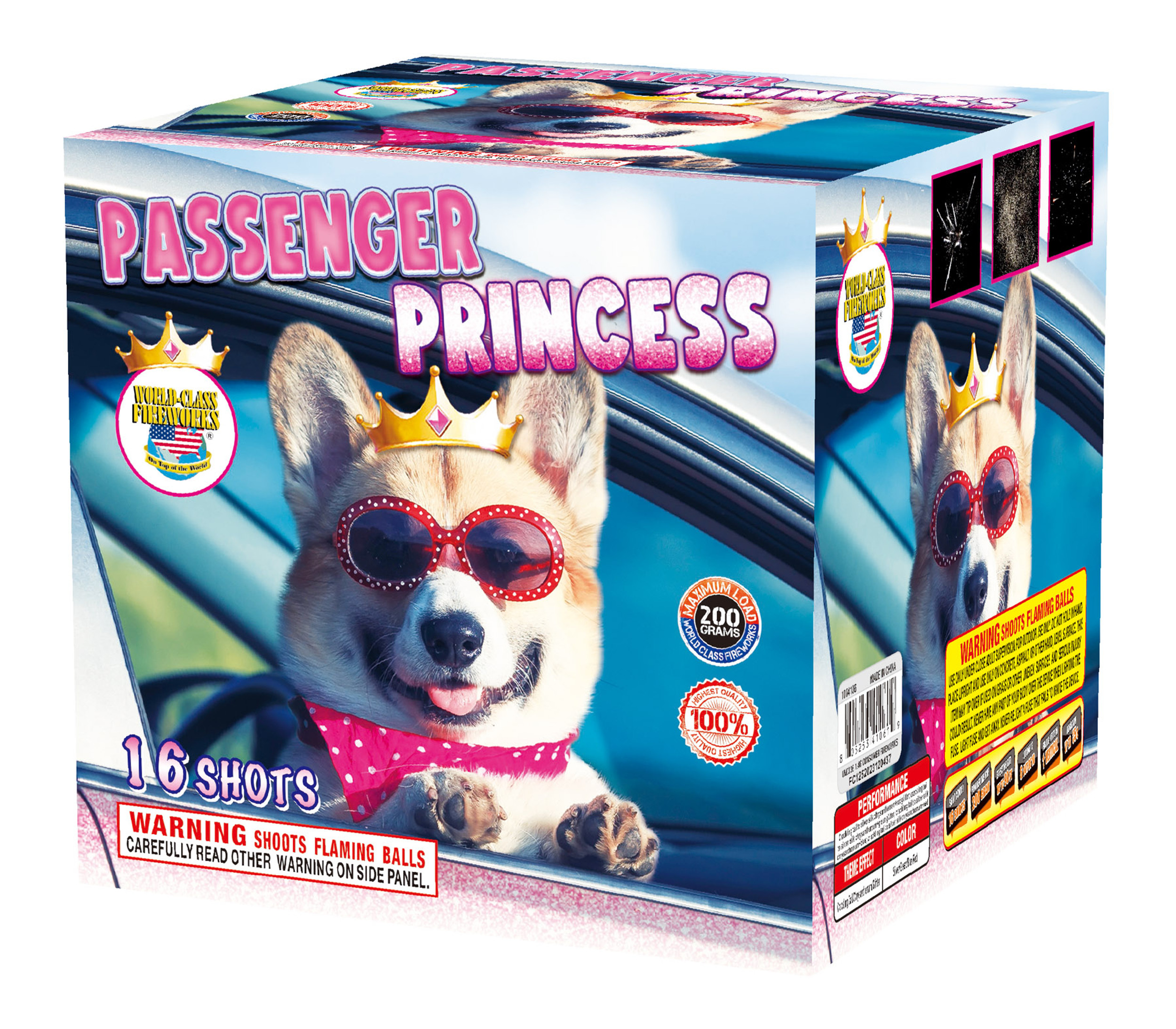 Passenger Princess 16 Shot Fireworks Cake for Sale Online