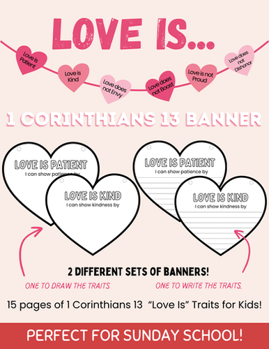 Love Is 1 Corinthians Banner Craft for Kids | Raising Little Luci
