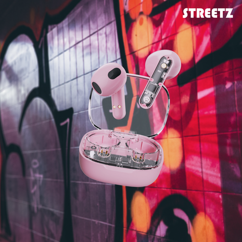 T150, Transparent TWS earbuds, Black | streetz