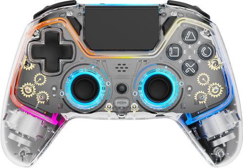 Wireless PS4 controller with adjustable triggers, RGB/Transparent ...