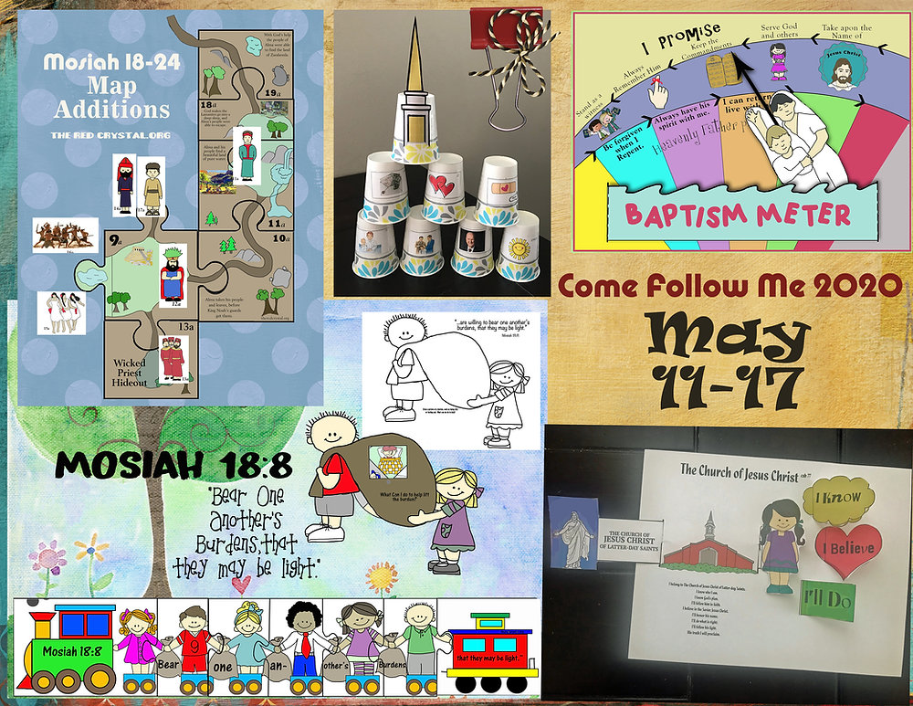 Come follow Me 2020, Mosiah 18-24, May 11-17, FHE and Primary lesson helps