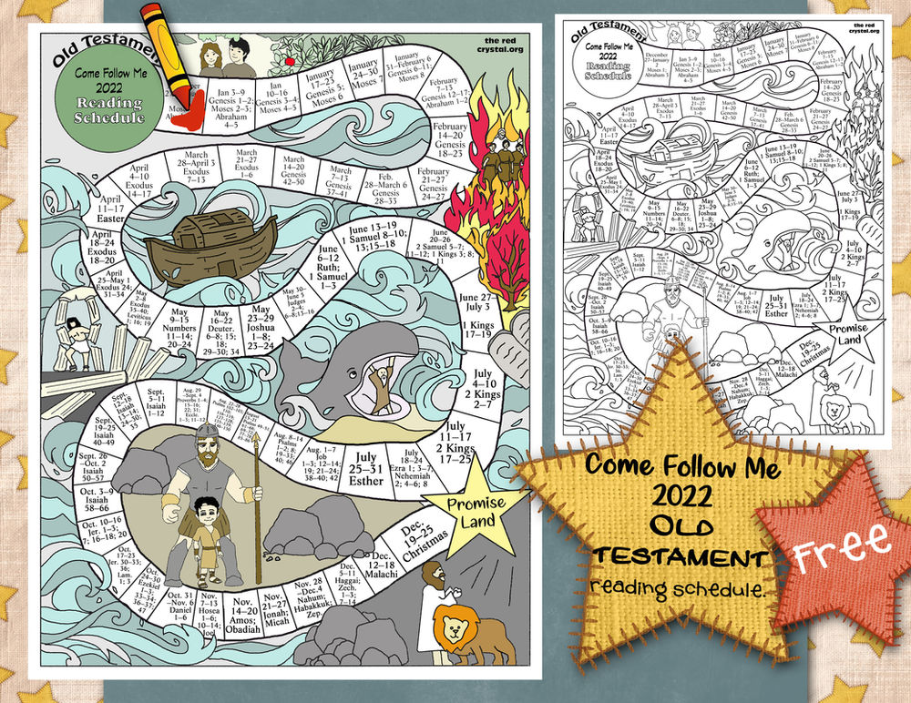 Come follow me 2022, Old Testament, Reading schedule/ Countdown, Free