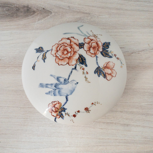 Pirken Hammer “Rosemarie” Bird Motif Porcelain Powder Box — Czech ...