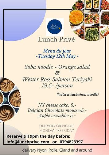 Menu du jour | lunchprive