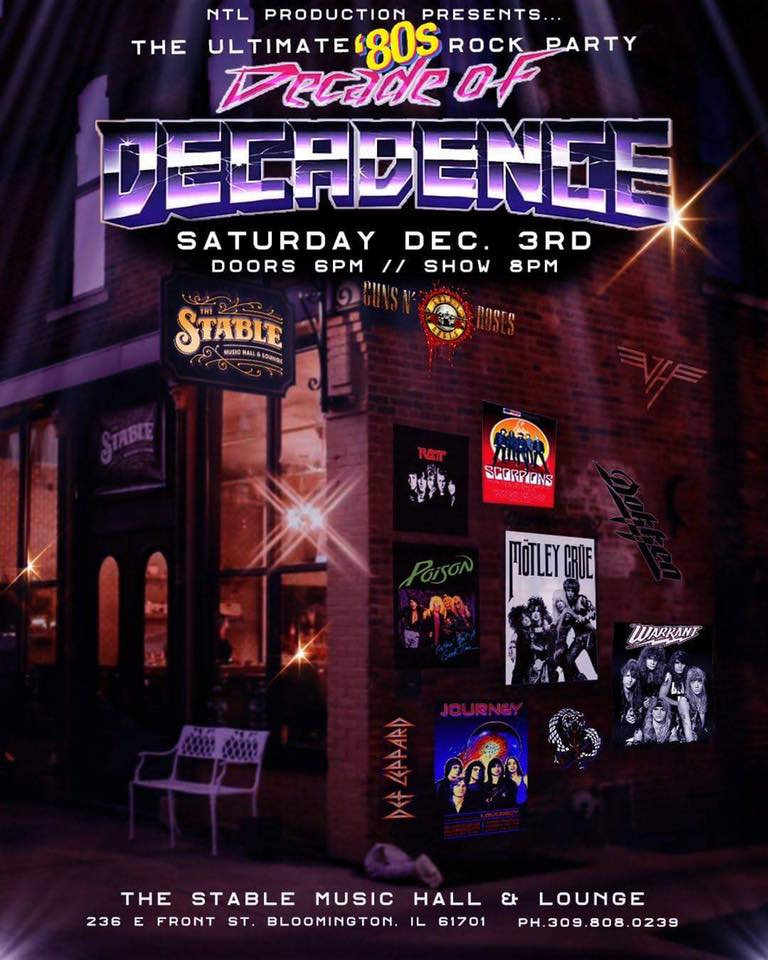 The Ultimate 80’s Rock Party at the Stable | Decade Of Decadence