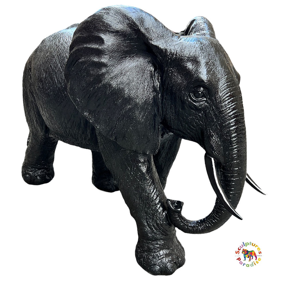 Éléphant noir 75x120 cm | Sculptures Paradise