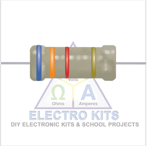 6K3 Ohm 1/4Watt - Carbon Resistor | Electro Kits