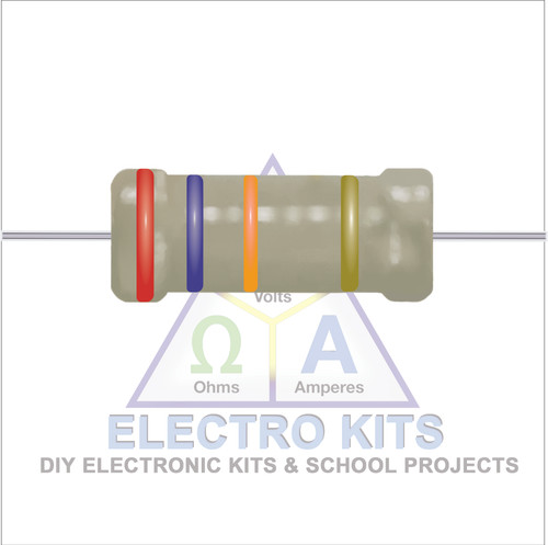 27K Ohm 1/2Watt or 1/4Watt - Carbon Resistor | Electro Kits