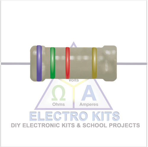7K5 Ohm 1/4 Watt - Carbon Resistor | Electro Kits