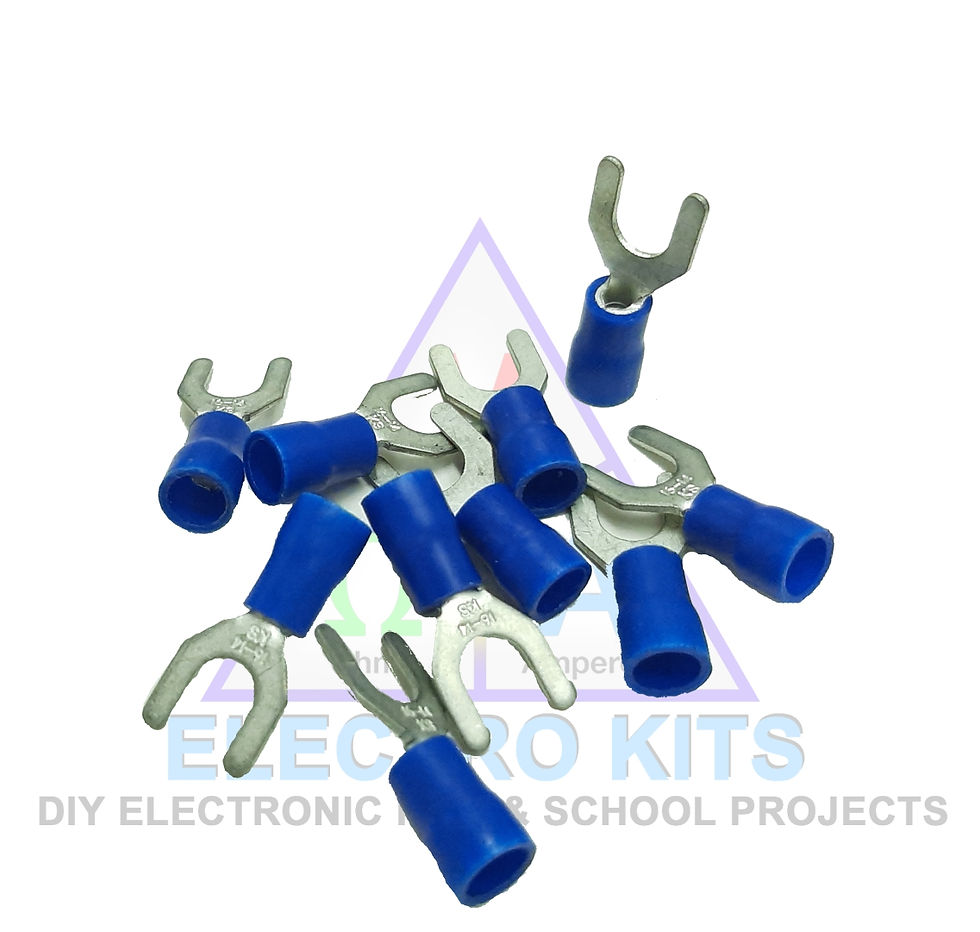 Fork Crimp Plug Blue - 10pc | Electro Kits